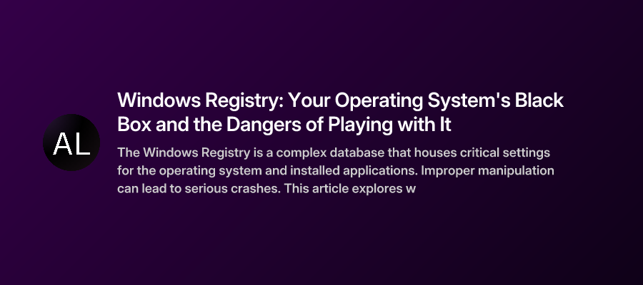 Windows Registry Your Operating System S Black Box And The Dangers Of